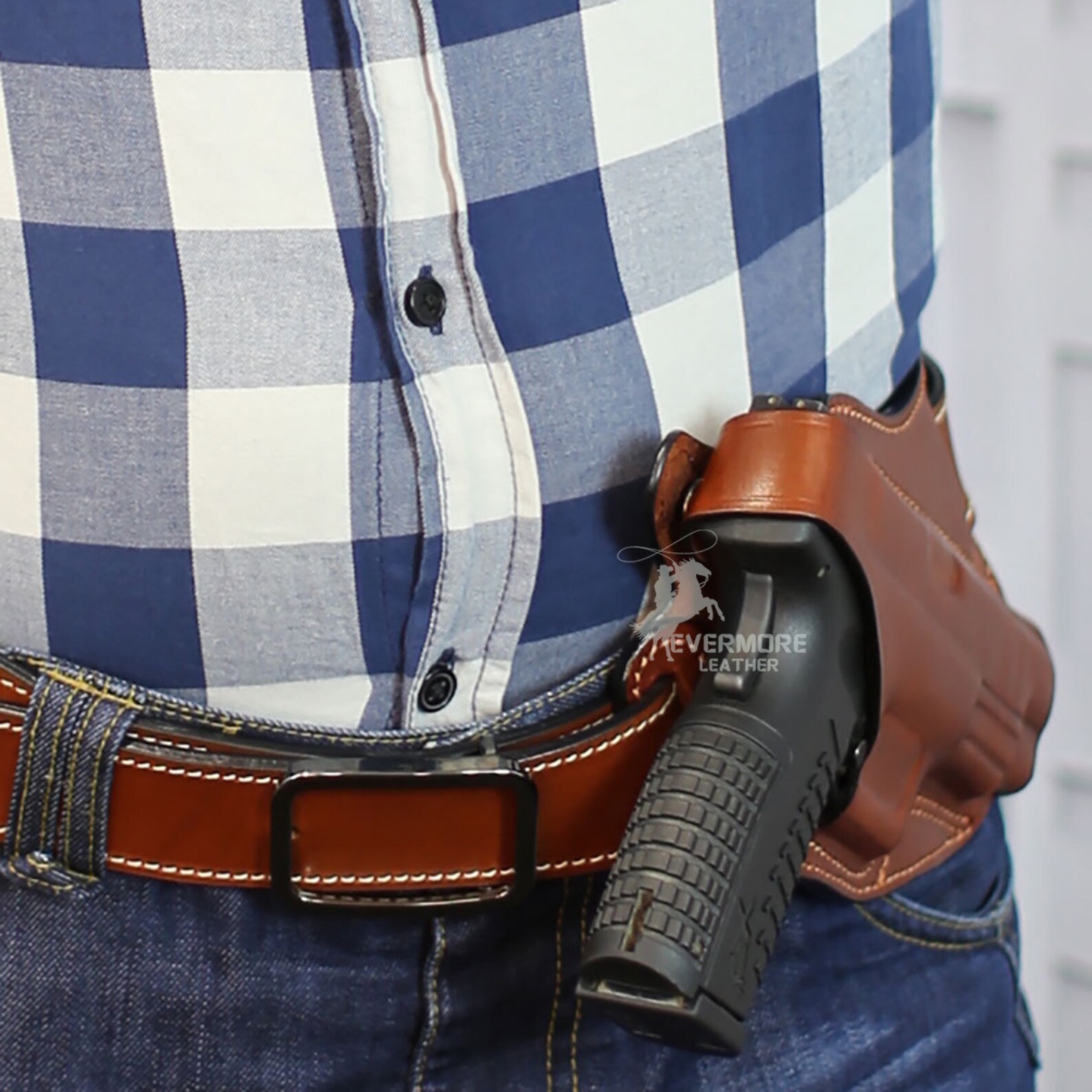 Handcrafted Cross Draw Leather Gun Holster- Custom Molded OWB Leather ...