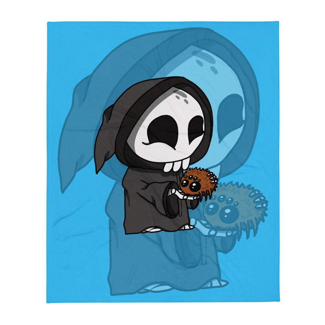 Necromancer With A Cute Pet Spider Throw Blanket, 5060 - Etsy