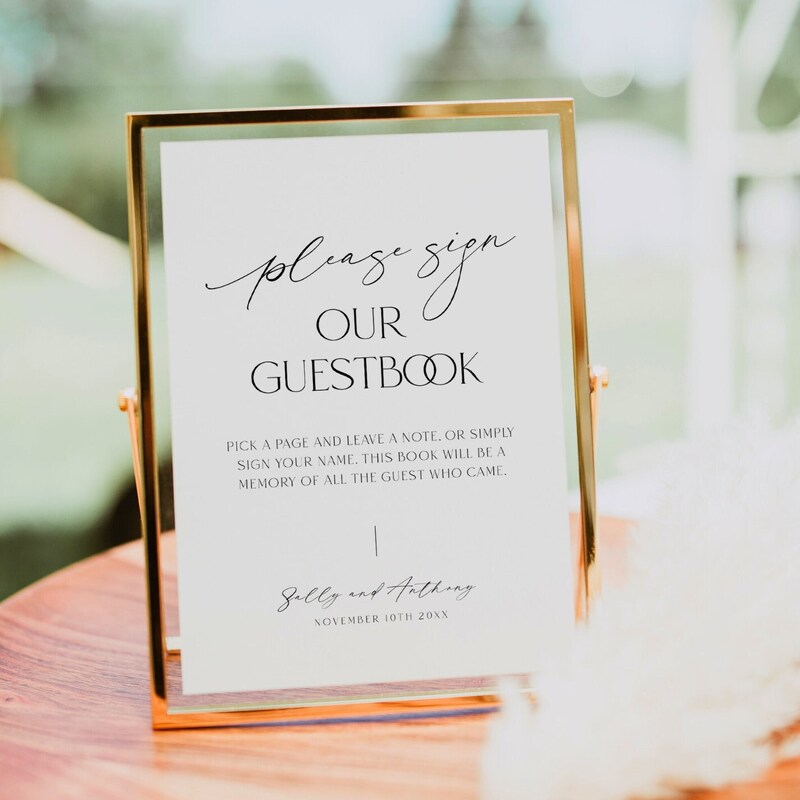 Wedding Sign in Book - Etsy