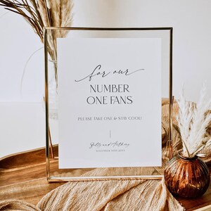 Wedding Fan Sign for Our Number One Fans Template, Modern Outdoor ...