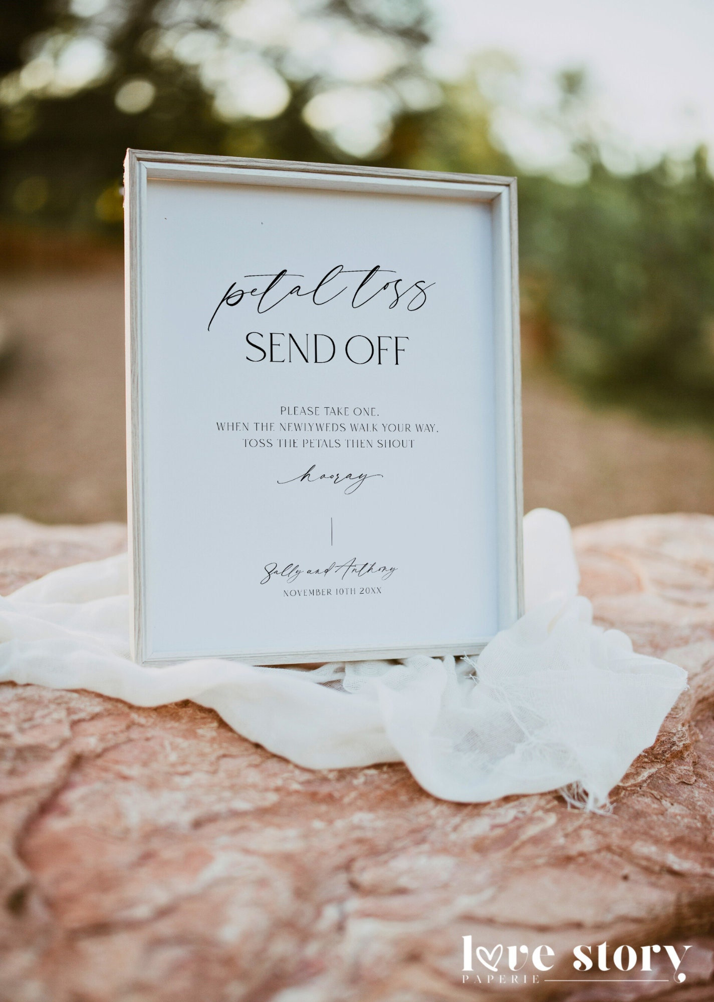 Petal Toss Send off Sign Template, Minimalist Flower Wedding Send off ...