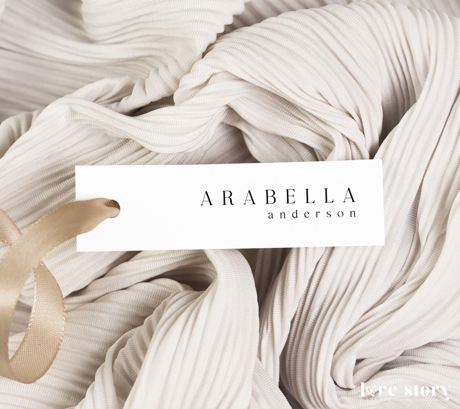 Thin Wedding Place Cards Template, Elegant Slim Name Cards Script ...