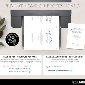 Petal Toss Send off Sign Template, Minimalist Flower Wedding Send off ...
