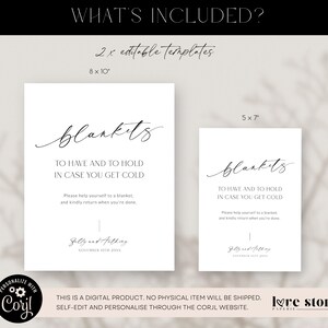 Minimalist Wedding Blanket Sign Template, to Have and to Hold in Case ...