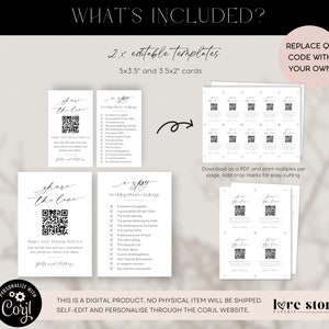 I Spy Wedding Card QR Code Template, Minimalist Share the Love Card ...
