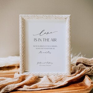 Love is in the Air Bubble Sign Wedding Template, Bubble Send off ...