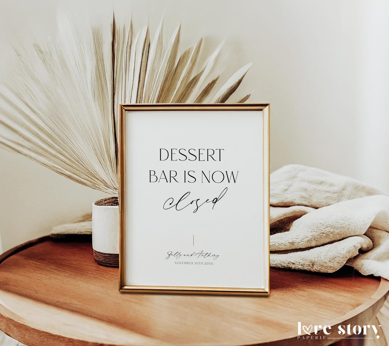 Dessert Bar is Now Closed Sign Wedding Template, Modern Dessert Table ...