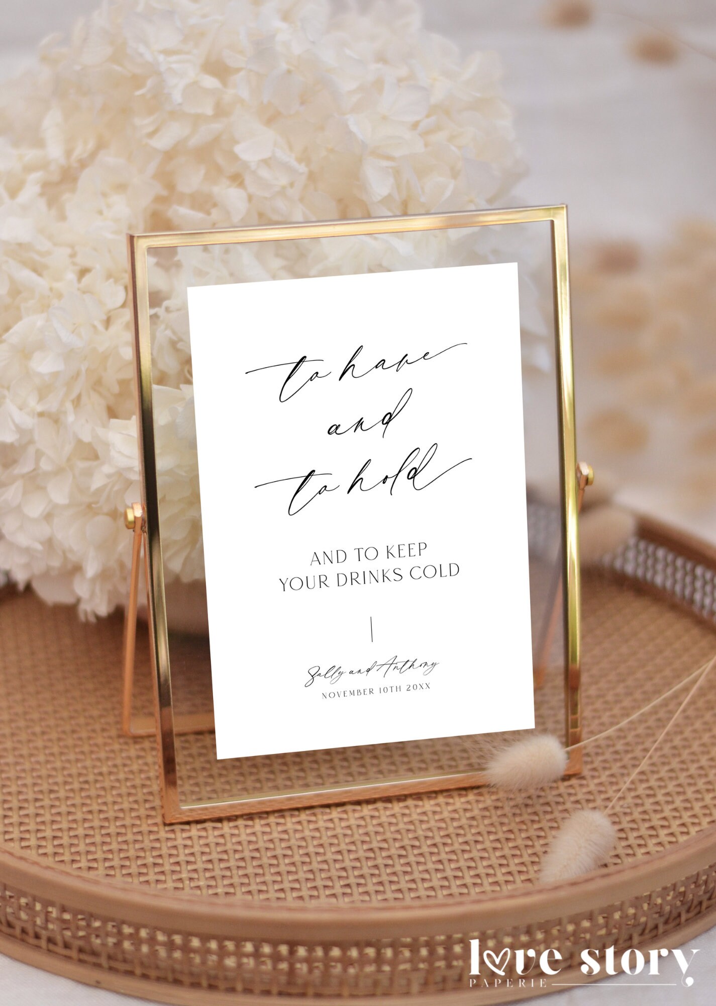 Minimalist Wedding Koozie Sign Template, Modern Take A Kooozie Sign ...