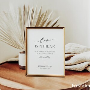 Love is in the Air Bubble Sign Wedding Template, Bubble Send off ...