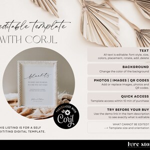 Minimalist Wedding Blanket Sign Template, to Have and to Hold in Case ...