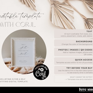 Take A Shot We're Tying the Knot Sign Template, Minimalist We Tied the ...