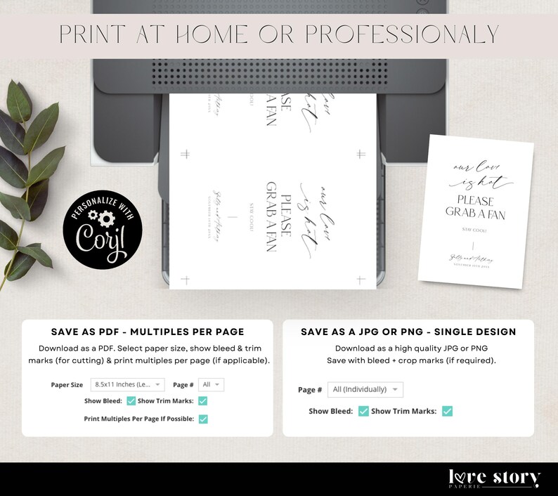 Our Love is Hot Wedding Fan Sign Template, Modern Outdoor Wedding ...