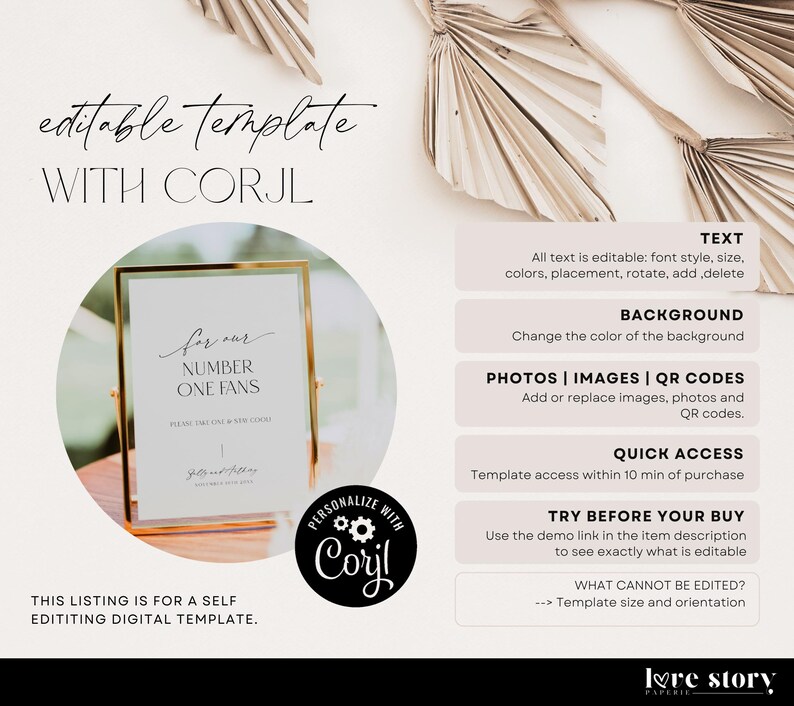 Wedding Fan Sign for Our Number One Fans Template, Modern Outdoor ...
