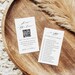 I Spy Wedding Card QR Code Template, Minimalist Share the Love Card ...