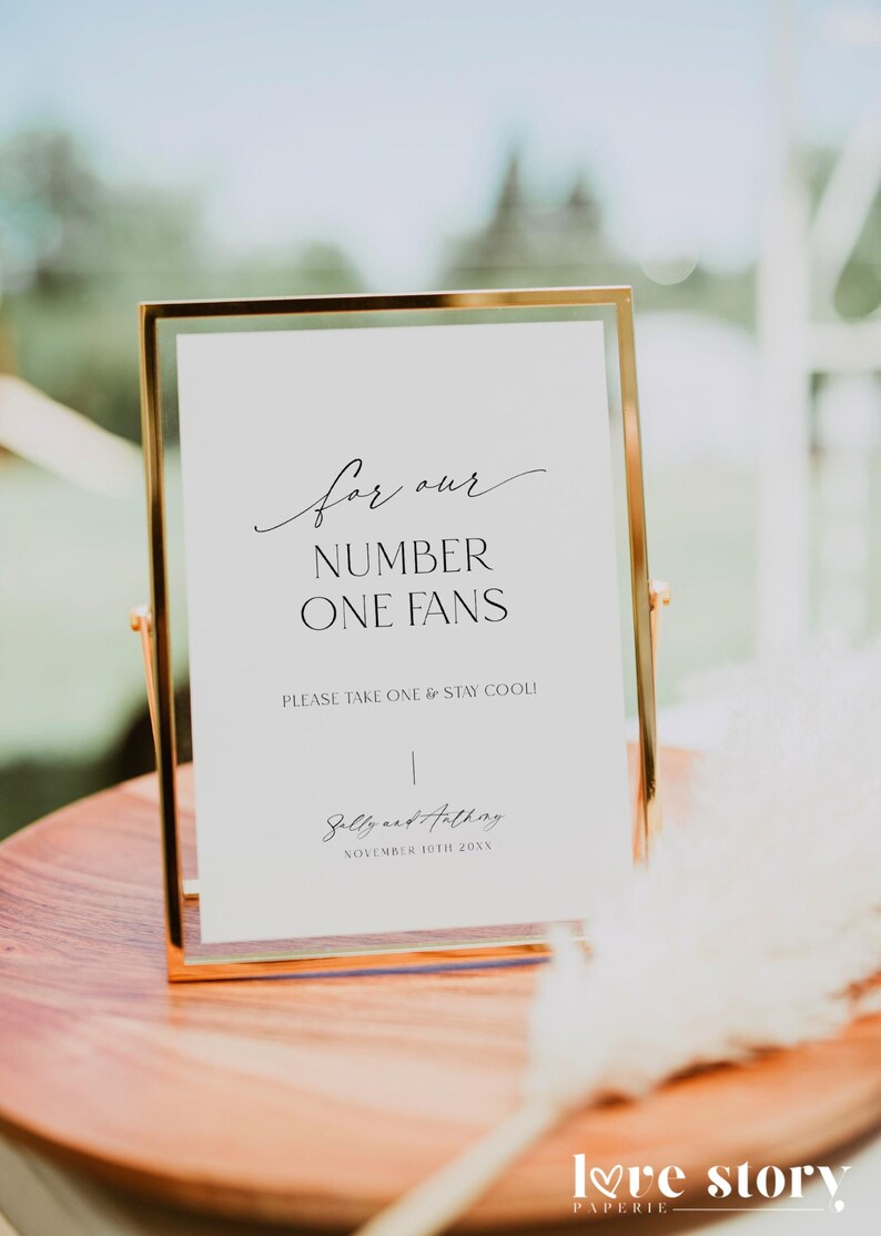 Wedding Fan Sign for Our Number One Fans Template, Modern Outdoor ...