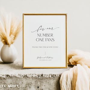 Wedding Fan Sign for Our Number One Fans Template, Modern Outdoor ...