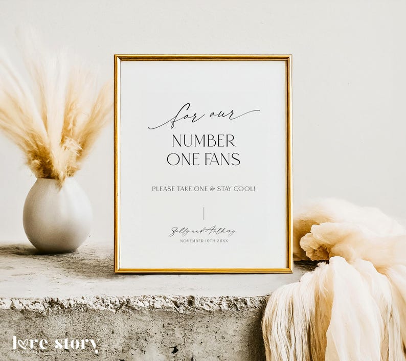 Wedding Fan Sign for Our Number One Fans Template, Modern Outdoor ...