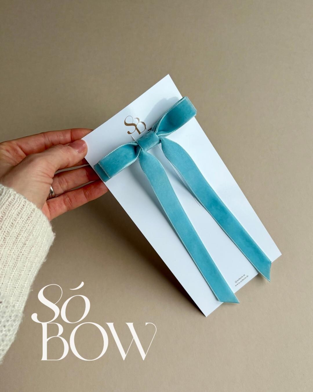 Blue Velvet Hair Bow Blue Hair Ribbon Clip Baby Blue Hair Accessory for ...