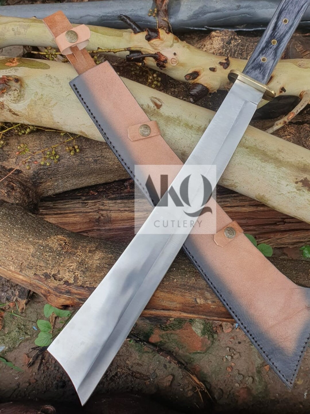 Handmade Machete Carbon Steel Machete Sword , Handmade Sword, Hip Belt ...