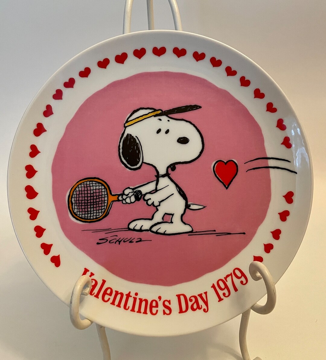 PEANUTS Snoopy Valentine's Collector Plate Schmid 1979 - Etsy