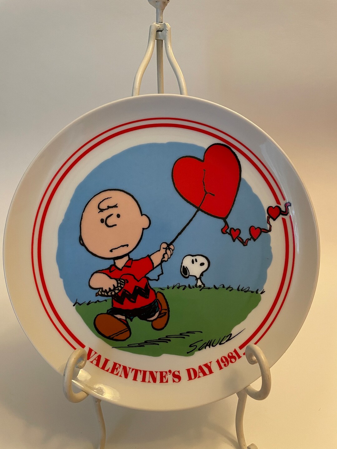 PEANUTS Snoopy Valentine's Collector Plate Schmid 1981 - Etsy