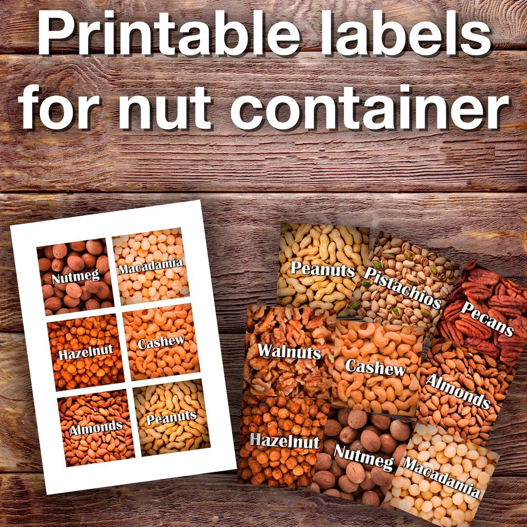 Printed Labels for Nut Containers: an Easy and Stylish Way to Organize ...