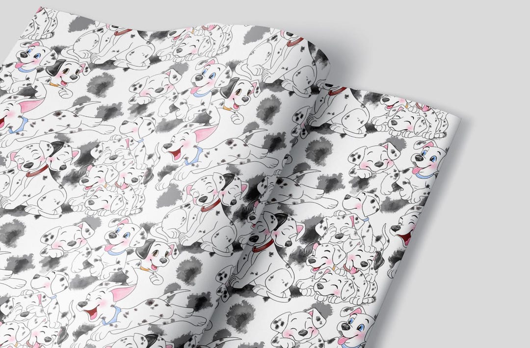 101 Dalmatians Wrapping Paper Sheets Set of 3 Sheets- Disney Hundred ...
