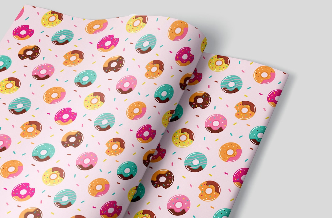 Sprinkles Donuts Wrapping Paper Sheets - Set of 3 Sheets - Donut Girl ...