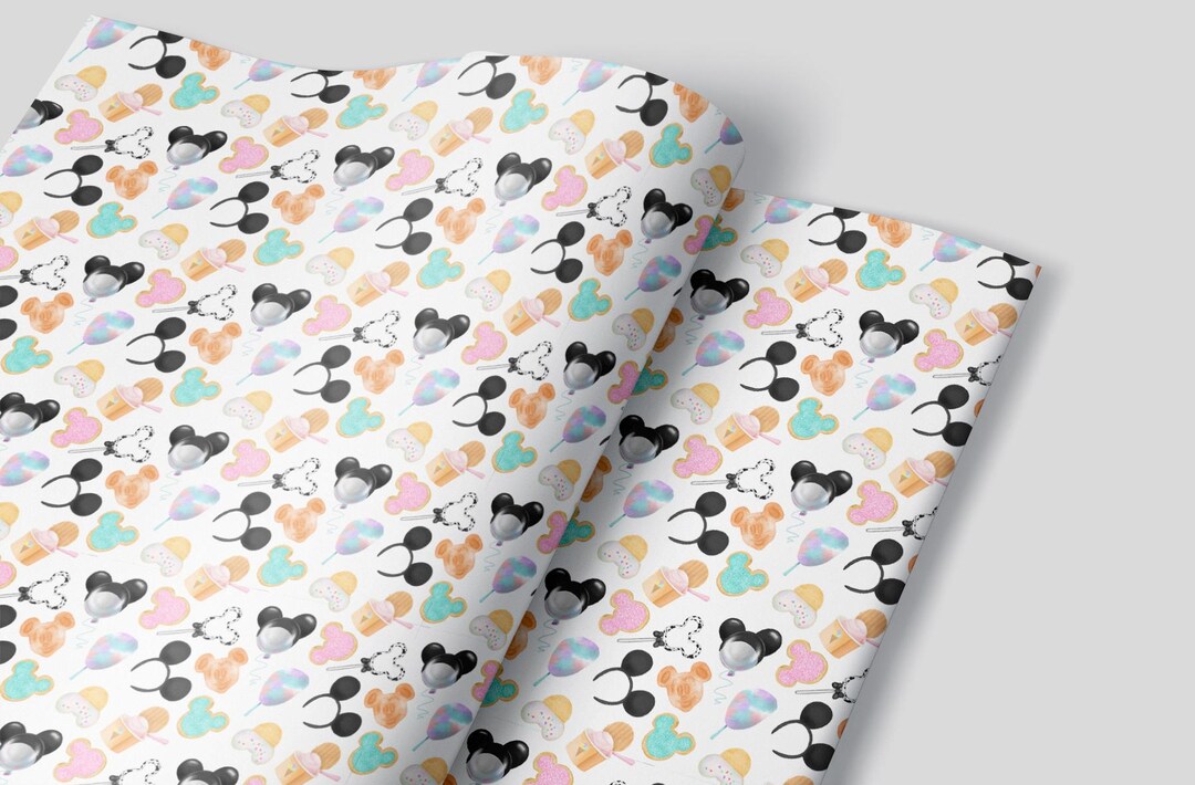 Disney Treats Wrapping Paper Sheets - Set of 3 Sheets - Disney Food ...
