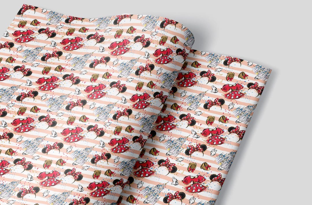 Minnie Mouse Wrapping Paper Sheets - Set of 3 Sheets- Disney Minnie ...