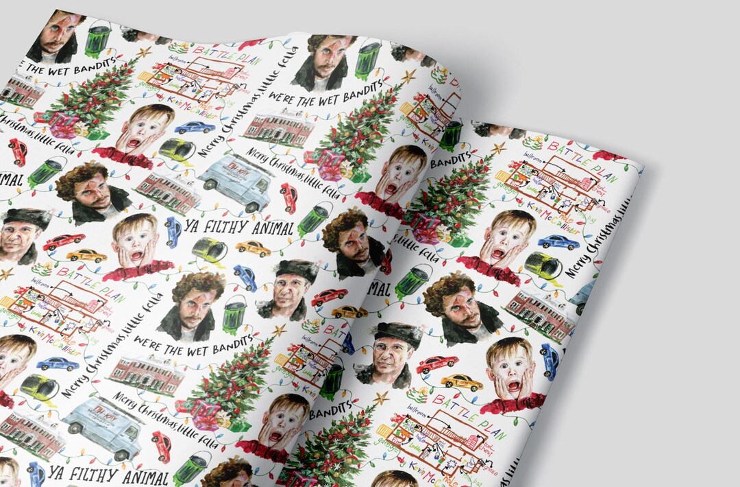Home Alone Wrapping Paper Sheets - Set of 3 Sheets- Christmas Movie ...