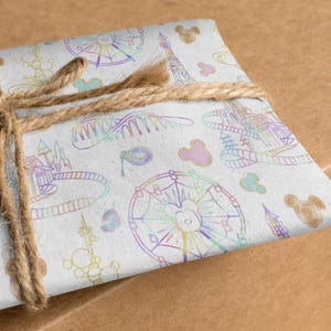 Disneyland Mickey Wheel Wrapping Paper Sheets Set of 3 Sheets Disney ...