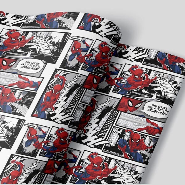 Spiderman Wrapping Paper Birthday - Etsy