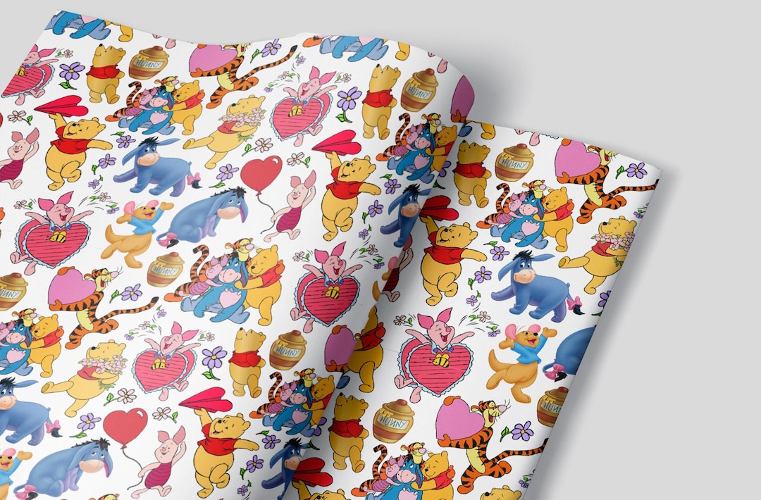 Winnie the Pooh Wrapping Paper Sheets - Set of 3 Sheets - Disney ...