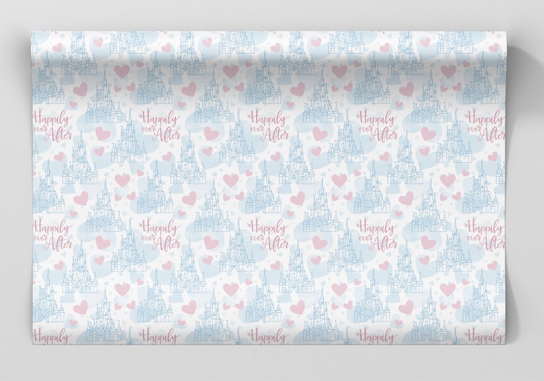 Disney Castle Wrapping Paper Sheets - Set of 3 Sheets- Happily Ever ...