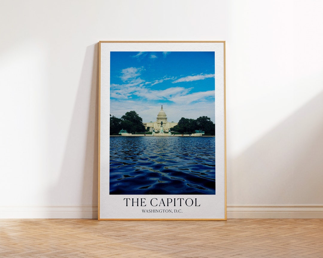 The Capitol Poster Architecture Poster American Vacation Travel Print ...