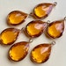 6 Vintage Lucite Orange Tear Drop Channel Charm Beads Gem 15mm - Etsy