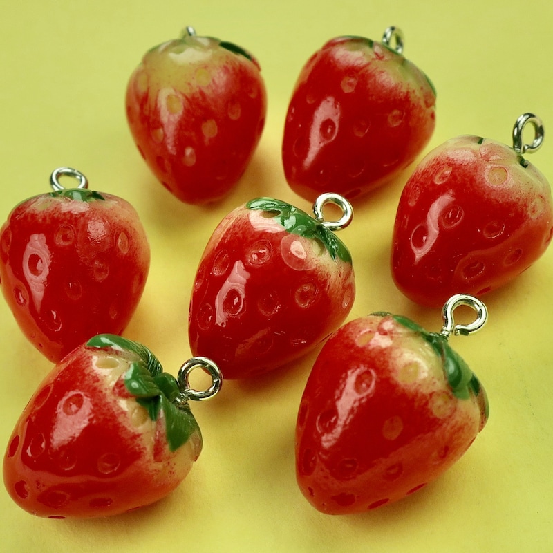 Strawberry Beads - Etsy