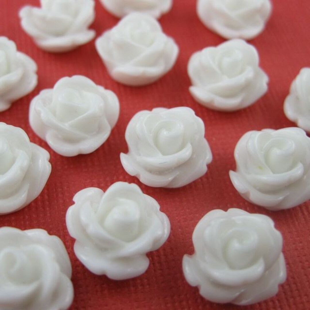 100 White Lucite Cabochon Roses 10mm Pencil Eraser Tip Size BULK - Etsy