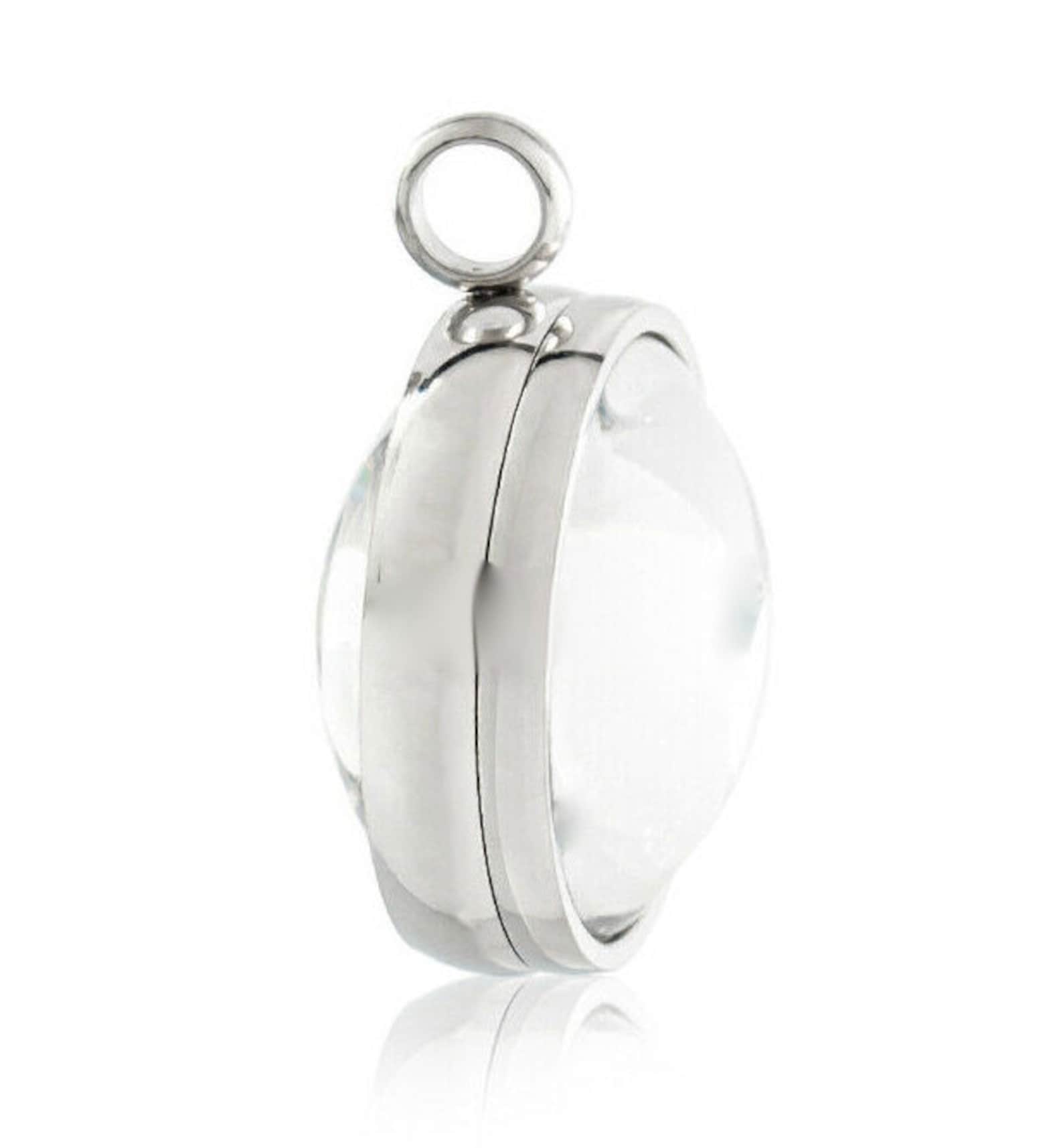 Curved Glass Living Memory Locket Floating Locket Necklace - Etsy