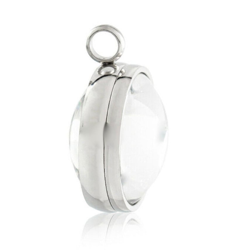 Curved Glass Living Memory Locket Floating Locket Necklace - Etsy