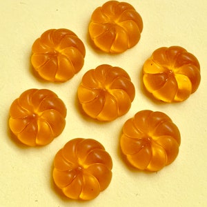 6 Glowing Light Orange Round Cabochons Flat Back 12mm - Etsy