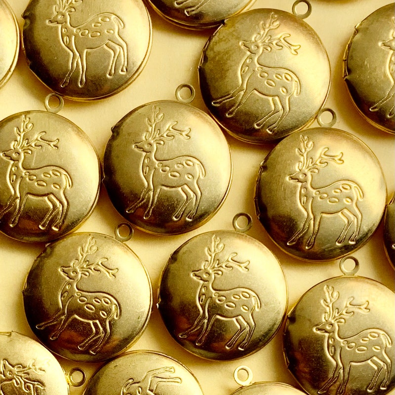 Brass Deer Locket - Etsy