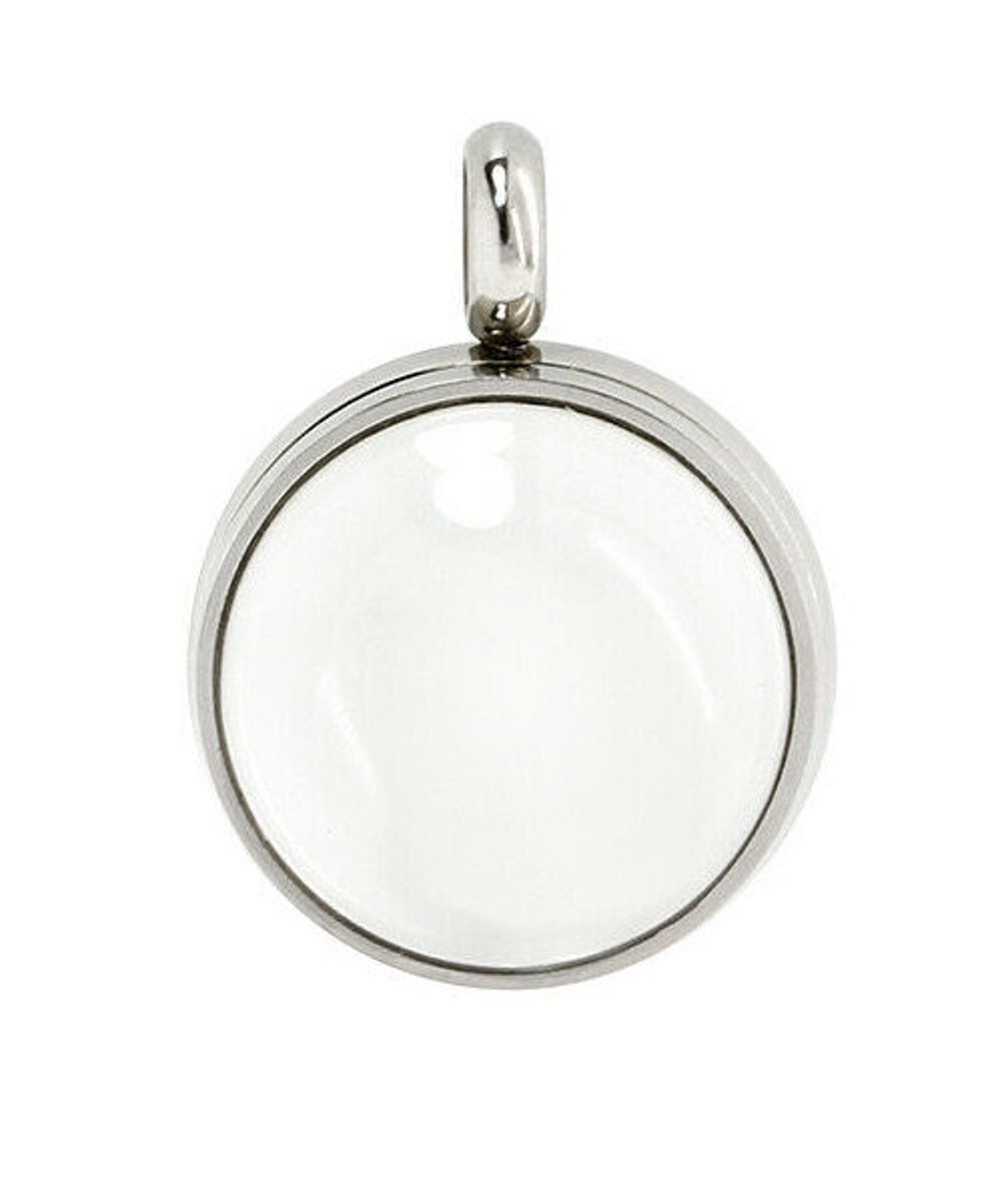 Curved Glass Living Memory Locket Floating Locket Necklace - Etsy