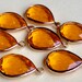 6 Vintage Lucite Orange Tear Drop Channel Charm Beads Gem 15mm - Etsy