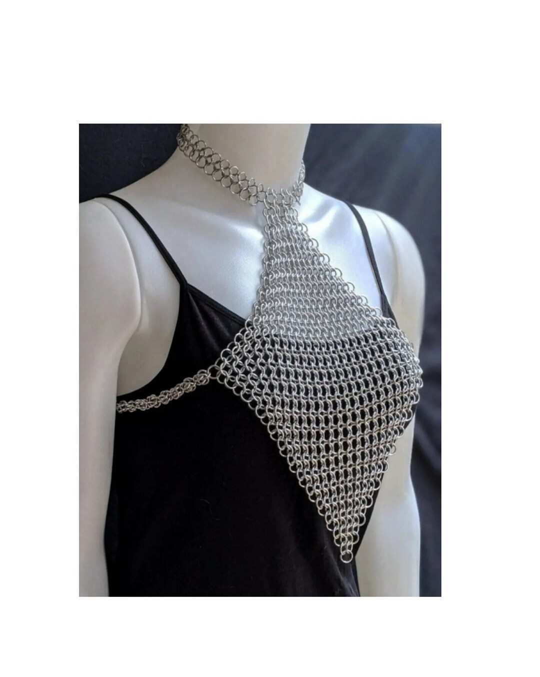 Aluminum Butted Chainmail Halter Top / Bra Made With High Quality ...