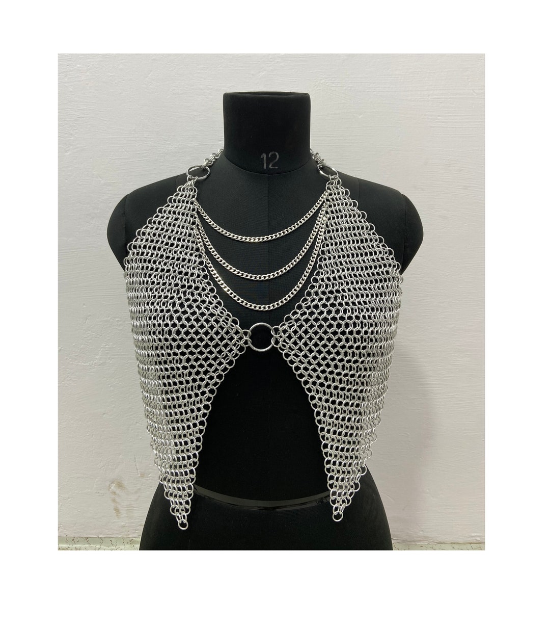Medieval Fantasy Chainmail Crop Halter Top for Women Body Stylish Bra ...