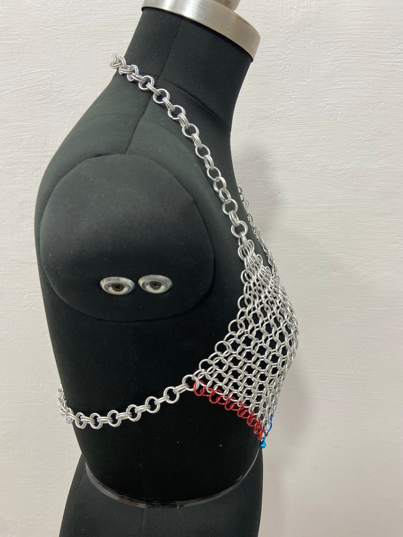 Medieval Fantasy Chainmail Crop Halter Top for Women Body Stylish Bra ...