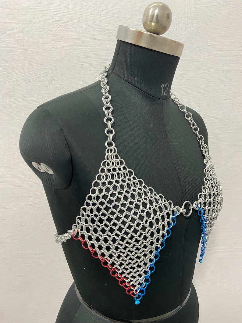 Medieval Fantasy Chainmail Crop Halter Top for Women Body Stylish Bra ...