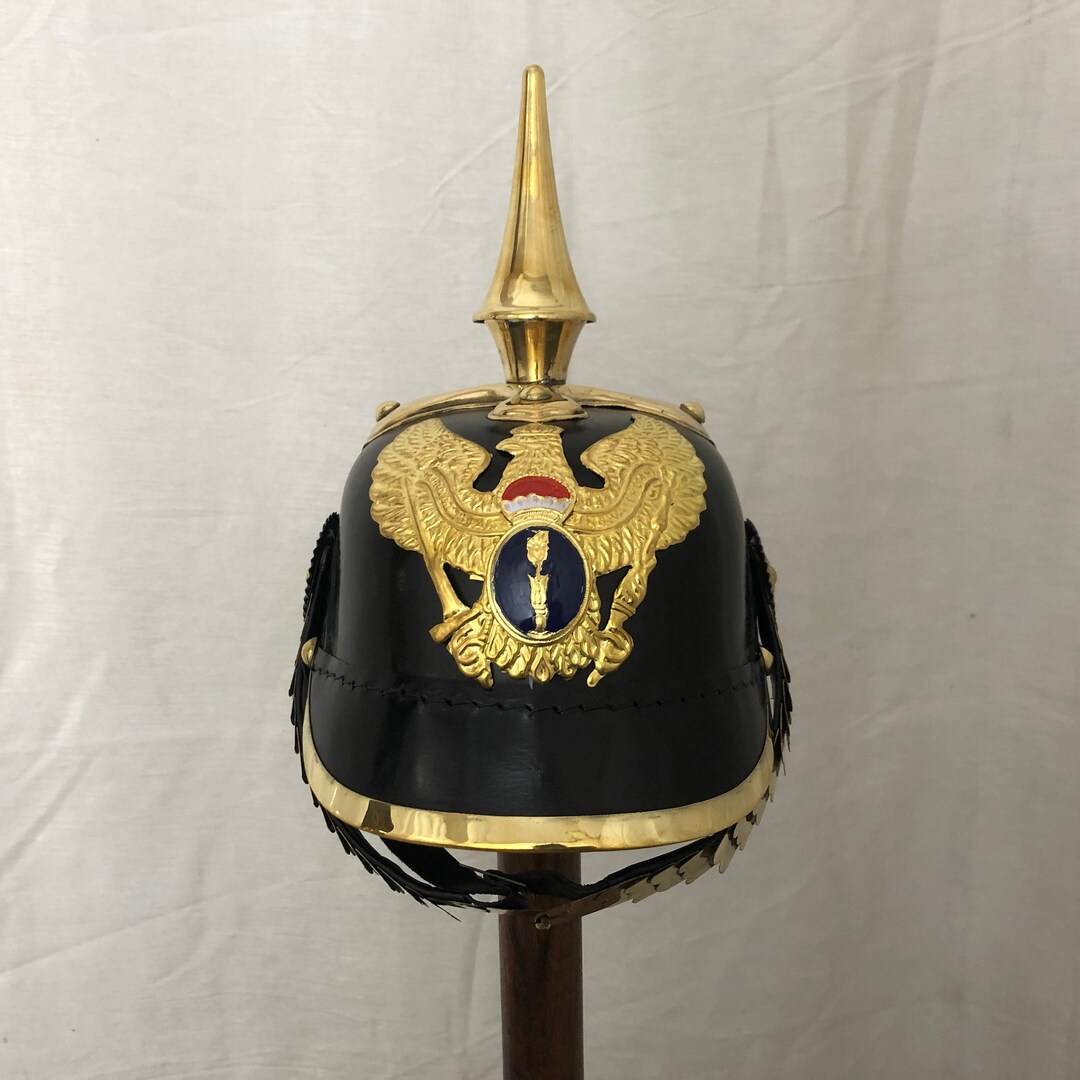 GERMAN Prussian PICKELHAUBE Helmet Spike Helmet Wearable for Adult LARP ...